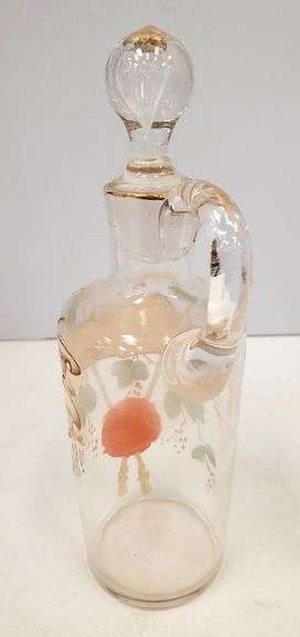 Vintage German Hand Painted Decanter - Kraft Auction Service, LLC