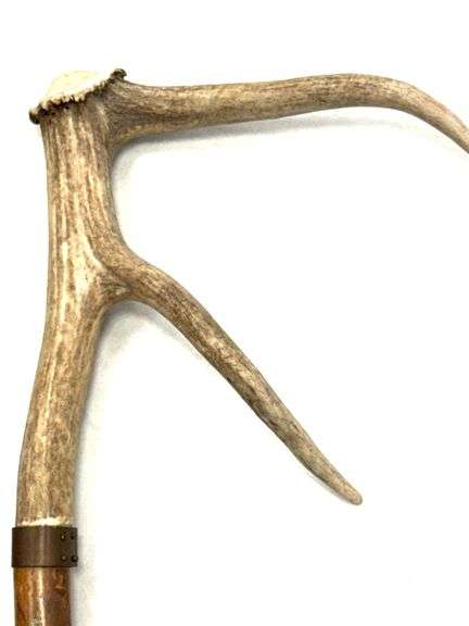 Elk and Stag Handle Wooden Walking Canes - Kraft Auction Service, LLC
