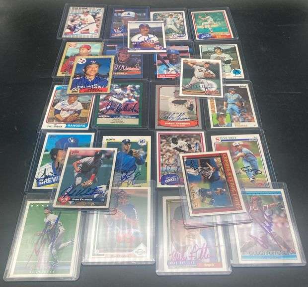 (J) Baseball assorted autograph collector cards JSA certificate 25 ...