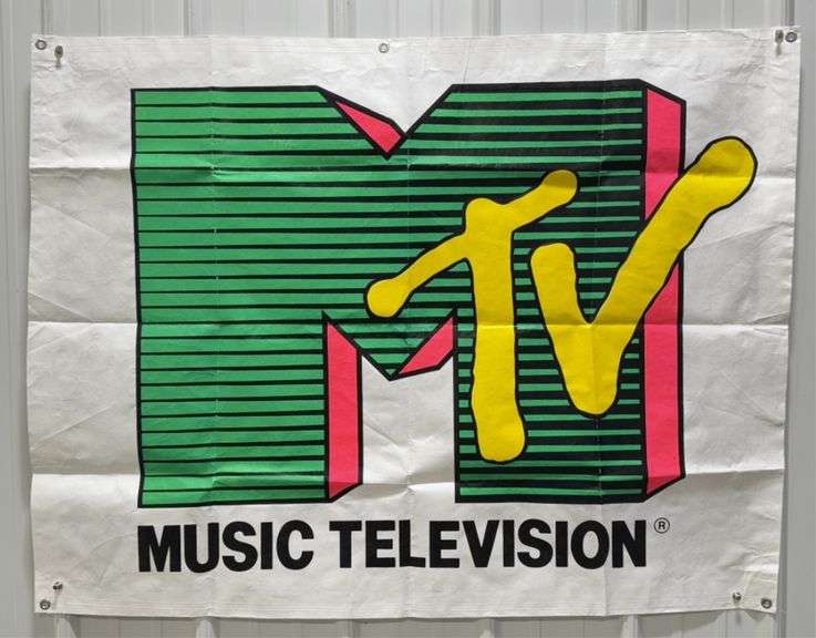 1980s-90s MTV Music Television Advertising Banner - Kraft Auction ...