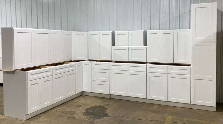 ARCADIA WHITE Premium Kitchen Cabinets - Kraft Auction Service, LLC