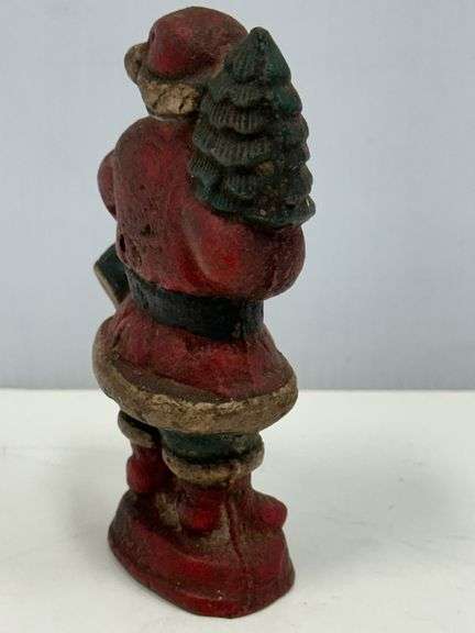 Antique Cast Iron Santa Figurine Decor - Kraft Auction Service, LLC