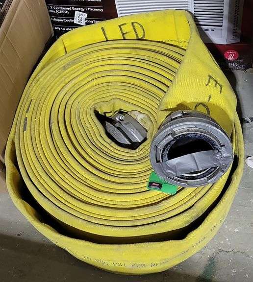 Yellow Fire Hose Service Test To 300 PSI Length Unknown - Kraft Auction ...