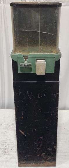 (K) Vtg. Standing Metal Gumball Machine - Kraft Auction Service, LLC