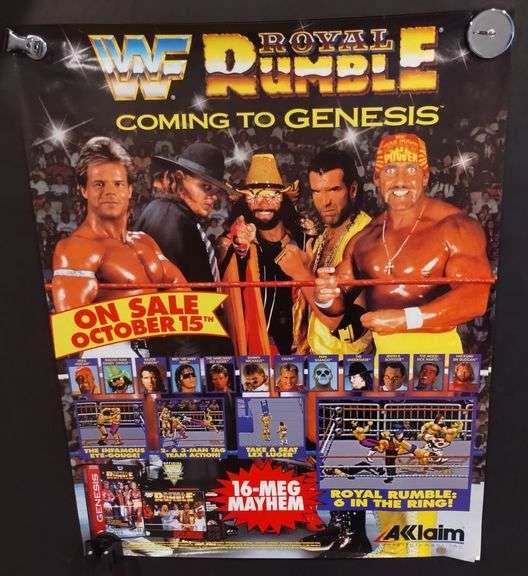 (J) Royal rumble 1993 22x28 posters 4 times the money - Kraft Auction ...
