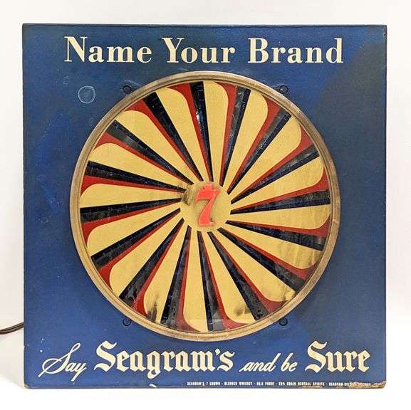 Vintage Seagram's Lighted Motion Advertising Sign - Kraft Auction ...