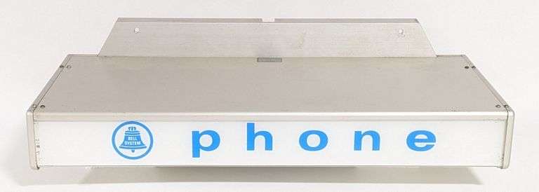 Vintage Bell System Telephone Booth Lighted Shelf - Kraft Auction ...