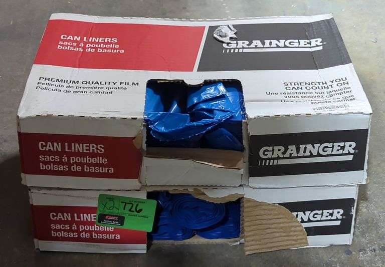 Grainger Can Liners 40-50 Gallon Bags. Bidding 1xtq - Kraft Auction ...