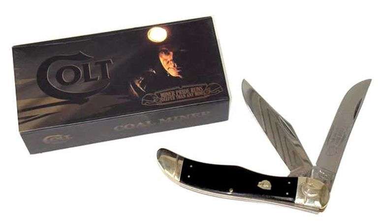 Colt "Coal Miner" CT635 2 Blade Folding Knife NIB - Kraft Auction ...
