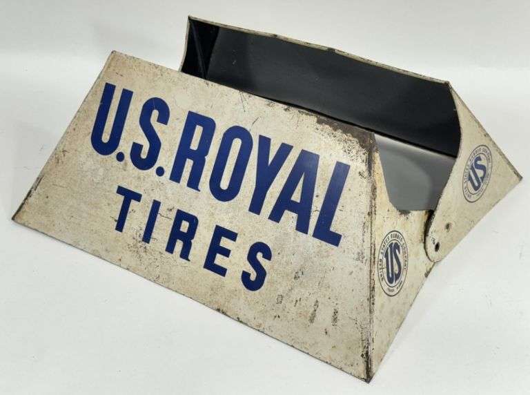 Vintage US Royal Tires Metal Tire Display Stand - Kraft Auction Service ...