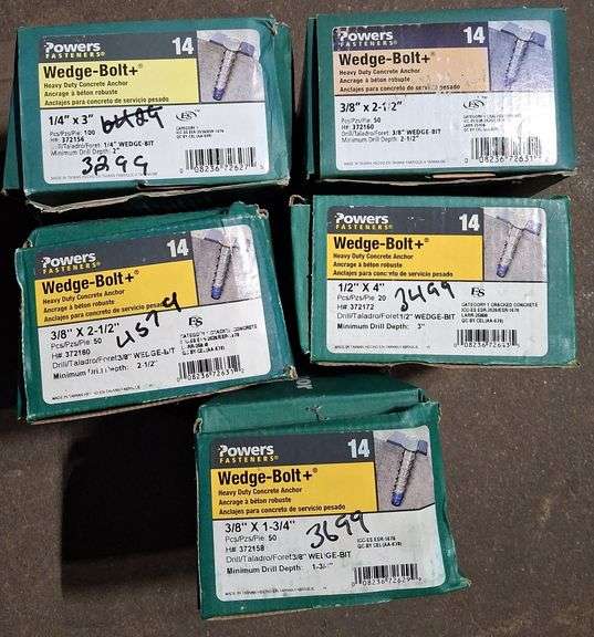 (D) Power Fasteners Wedge-Bolt+ Heavy Duty Concrete Anchors - Kraft ...
