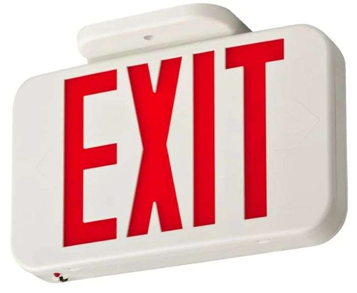 Compass LED Emergency Exit Sign (Ceiling Mount) - Kraft Auction Service ...
