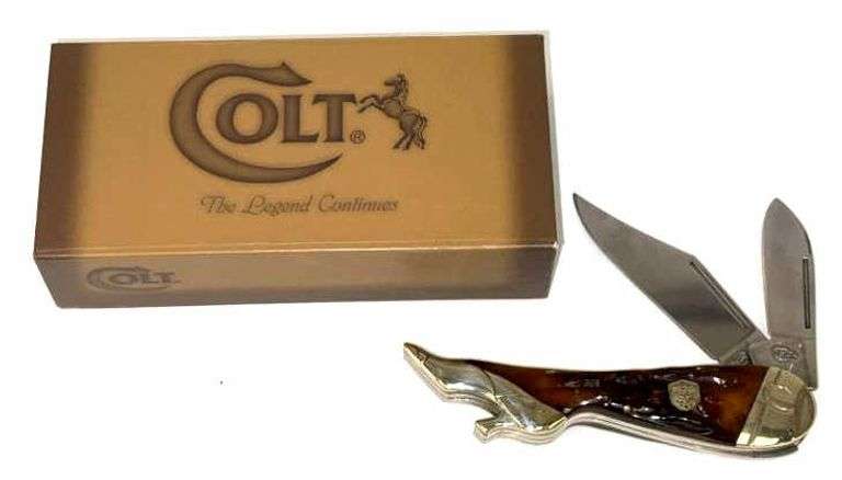 Colt CT293 Large Brown Bone Lady Leg Boot Knife - Kraft Auction Service ...