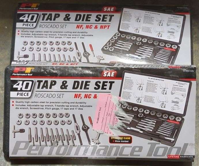 Performance Tool 40 PC Tap & Die Set (Model W4001DB). Bidding 1xtq ...