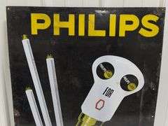 3ft SSP Philips Light Radio Television Adv Sign - Kraft Auction Service ...