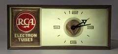 Vintage RCA Tubes Lighted Advertising Clock - Kraft Auction Service, LLC