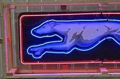 Custom "Greyhound Bus" Tin Box 2-Color Neon Sign - Kraft Auction ...