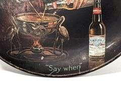 Pre-Prohibition Budweiser "Say When" Charger Sign - Kraft Auction ...