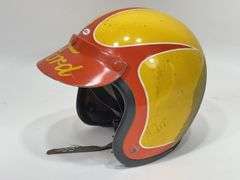 1960s-70s Ford Drag Racing Helmet Tommy Ivo - Kraft Auction Service, LLC