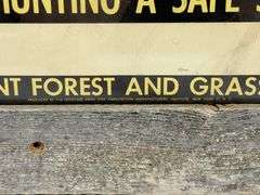 Orig. Vintage 1940s-50s Hunting / Gun Safety Sign - Kraft Auction ...