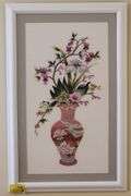 (H2) Framed Embroidered Floral Wall Art - Kraft Auction Service, LLC
