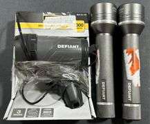 (EZ) Lot: Defiant Aluminum Flashlights & Spotlight - Kraft Auction ...