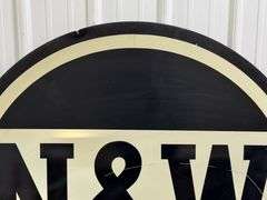 4ft Vintage Norfolk & Western Railway N&W Sign - Kraft Auction Service, LLC