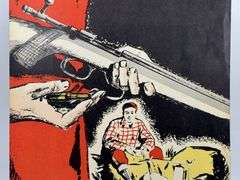 Orig. Vintage 1940s-50s Hunting / Gun Safety Sign - Kraft Auction ...