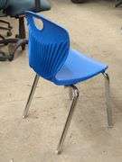 Blue Plastic Stackable Chairs - Kraft Auction Service, LLC