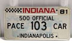 (3) Indianapolis 500 Pace Car License Plates - Kraft Auction Service, LLC