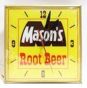 Restored Pam Mason's Root Beer Lighted Clock - Kraft Auction Service, LLC