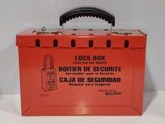 Master Lock Lockout Tagout Portable Group Red Lock Boxes (9"×3.5"×8 ...