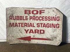 (G) Directional Signs Including Camping Sign , Rubble Processing Sign ...