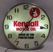 Vintage Telechron Kendall Motor Oil Lighted Clock - Kraft Auction ...