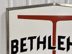 4ft Vintage Bethlehem Steel Sign - Kraft Auction Service, LLC