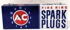 Vintage AC Spark Plugs Lighted Advertising Clock - Kraft Auction ...
