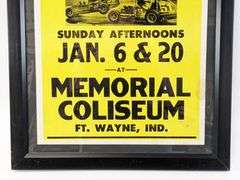 1974 Midget Auto Races Ft. Wayne Poster - Kraft Auction Service, LLC