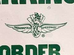 Framed Speedway Police No Parking Sign - Kraft Auction Service, LLC