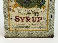 Early Black Americana In De Cane Patch Syrup Can - Kraft Auction ...