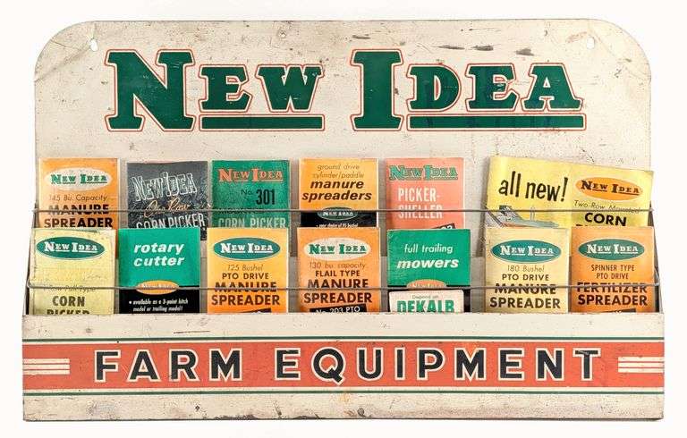 New Idea Farm Equipment Literature Display Rack - Kraft Auction Service ...