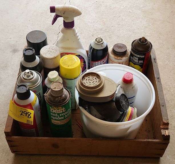 Assorted Garage Chemicals And Sprays - Kraft Auction Service, LLC