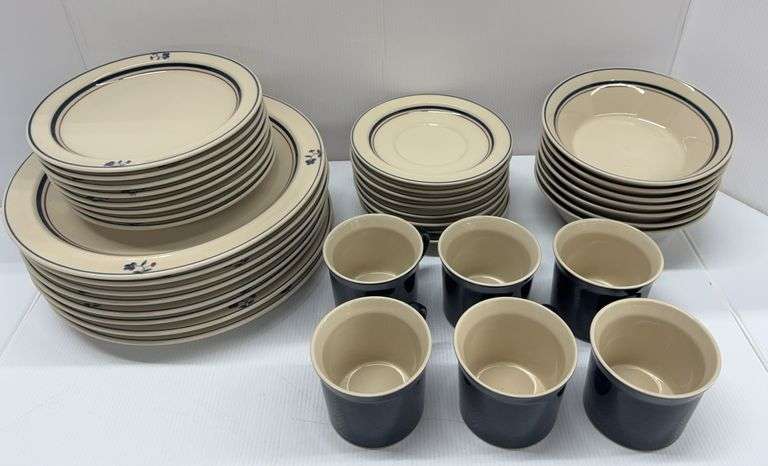 (L) Epoch Blue Chintz Dish Set - Kraft Auction Service, LLC