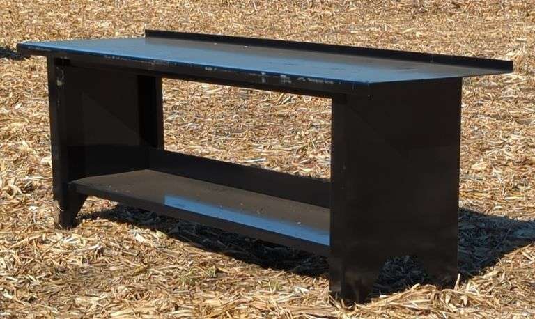 (AI) KC 90" Long Black Steel Work Bench - Kraft Auction Service, LLC