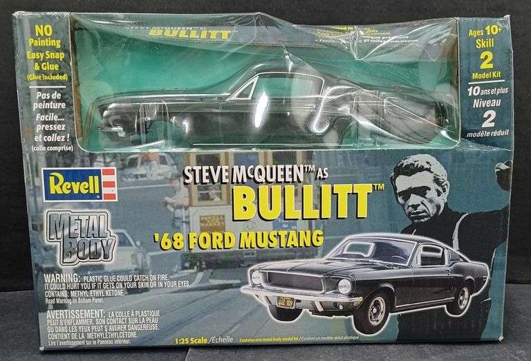 (AN) Revell Steve Mc Queen as Bullitt 1968 Ford Mustang 1:25 Scale ...