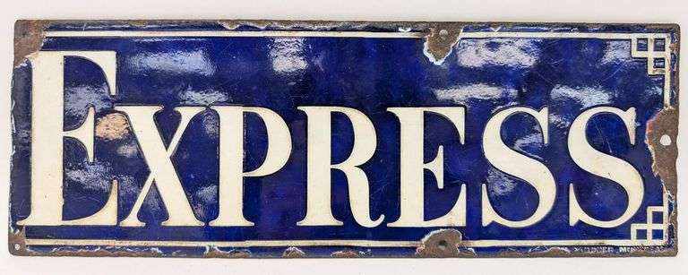 Vtg SSP Cut Express Sign - Kraft Auction Service, LLC