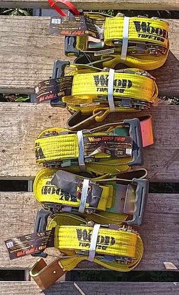(CC) Wood Tuff Tow Ratchet Straps - Kraft Auction Service, LLC