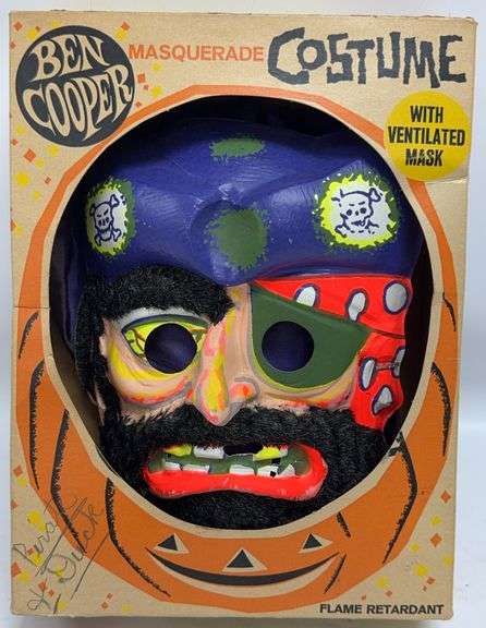 Vintage Pirate Halloween Costume / Mask By Ben Cooper In Box - Kraft ...