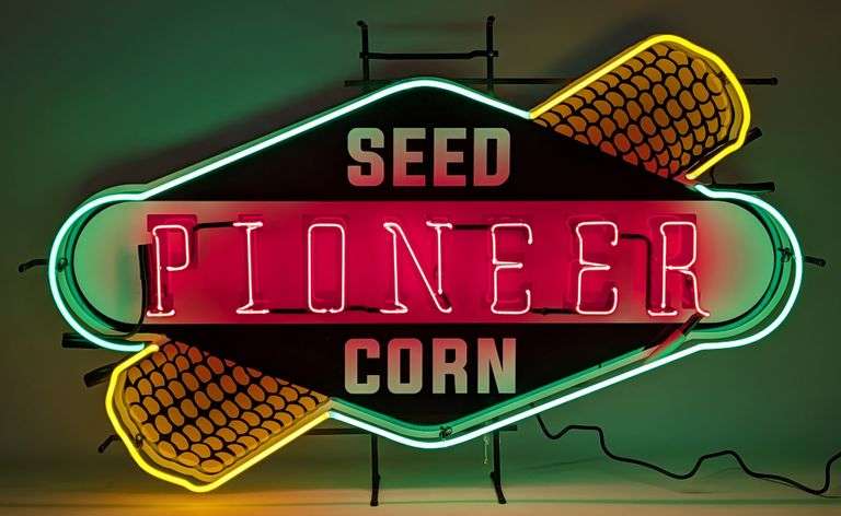 Custom Pioneer Seed Corn Neon Sign - Kraft Auction Service, LLC