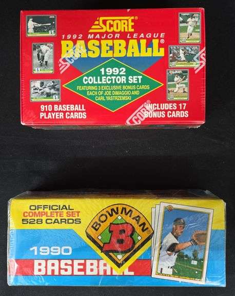 (AY)1990 Bowman & 1992 Score Factory Sealed Baseball Collector's Sets ...