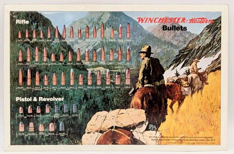 Winchester Western Bullet Display Sign - Kraft Auction Service, LLC